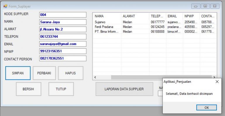 (Tutorial 3) Interaksi Aplikasi dengan Database pada Visual Studio - Zaimah Panjaitan M.Kom